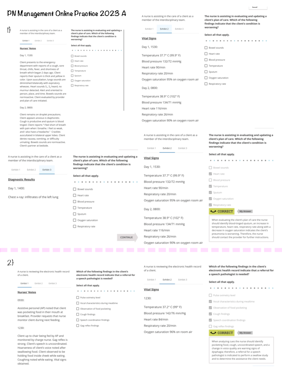 PN Management Online Practice 2023 A: Key Nursing Scenarios and ...