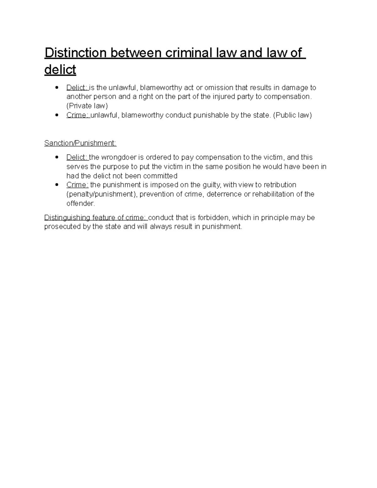 Introduction to Criminal Law (CL 101): Definitions and Concepts ...