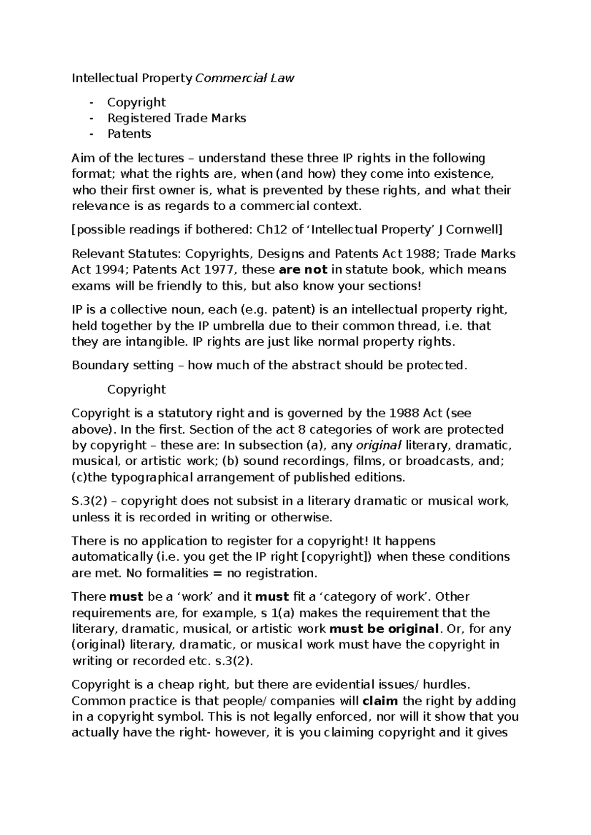 Intellectual Property Law: Copyright, Trademarks & Patents Overview ...