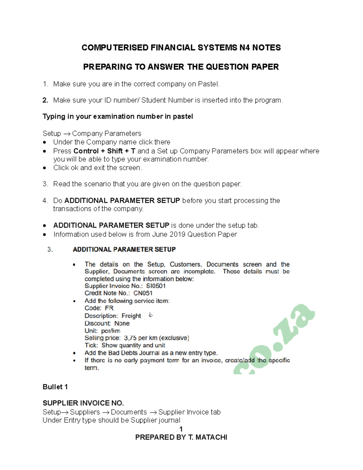 N4 Computerised Financial Systems - REPORT 191 PROGRAMMES SUBJECT ...