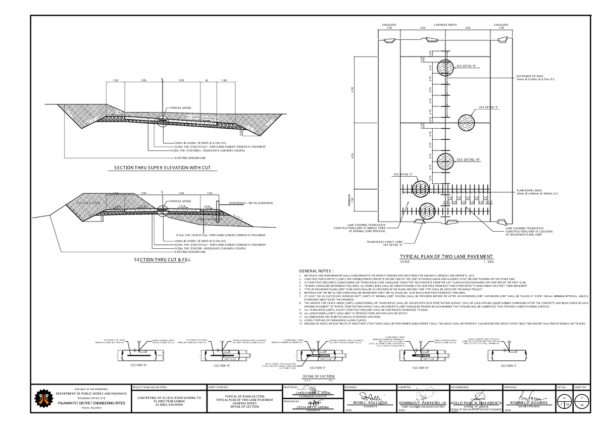 Detailed Engineering Plan for Access Road Concreting (25ee0068) - Studocu
