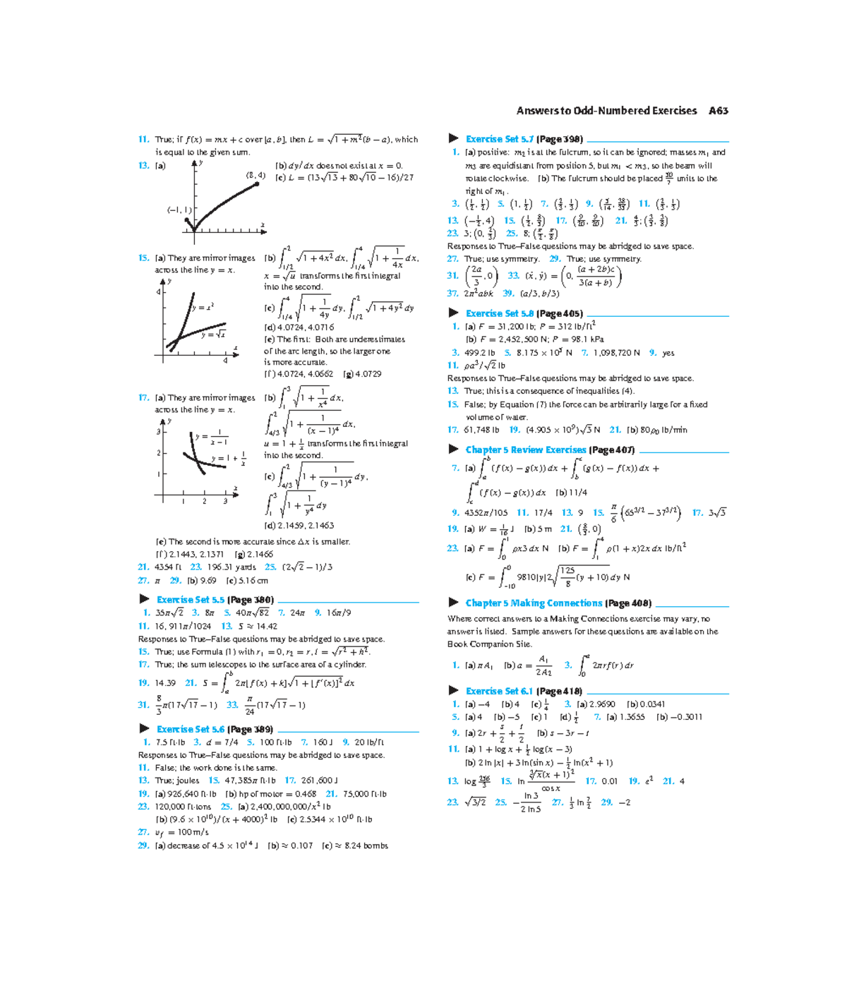 Calculus Anton Exercises and Answers (Pages 1253-1254) - Studocu