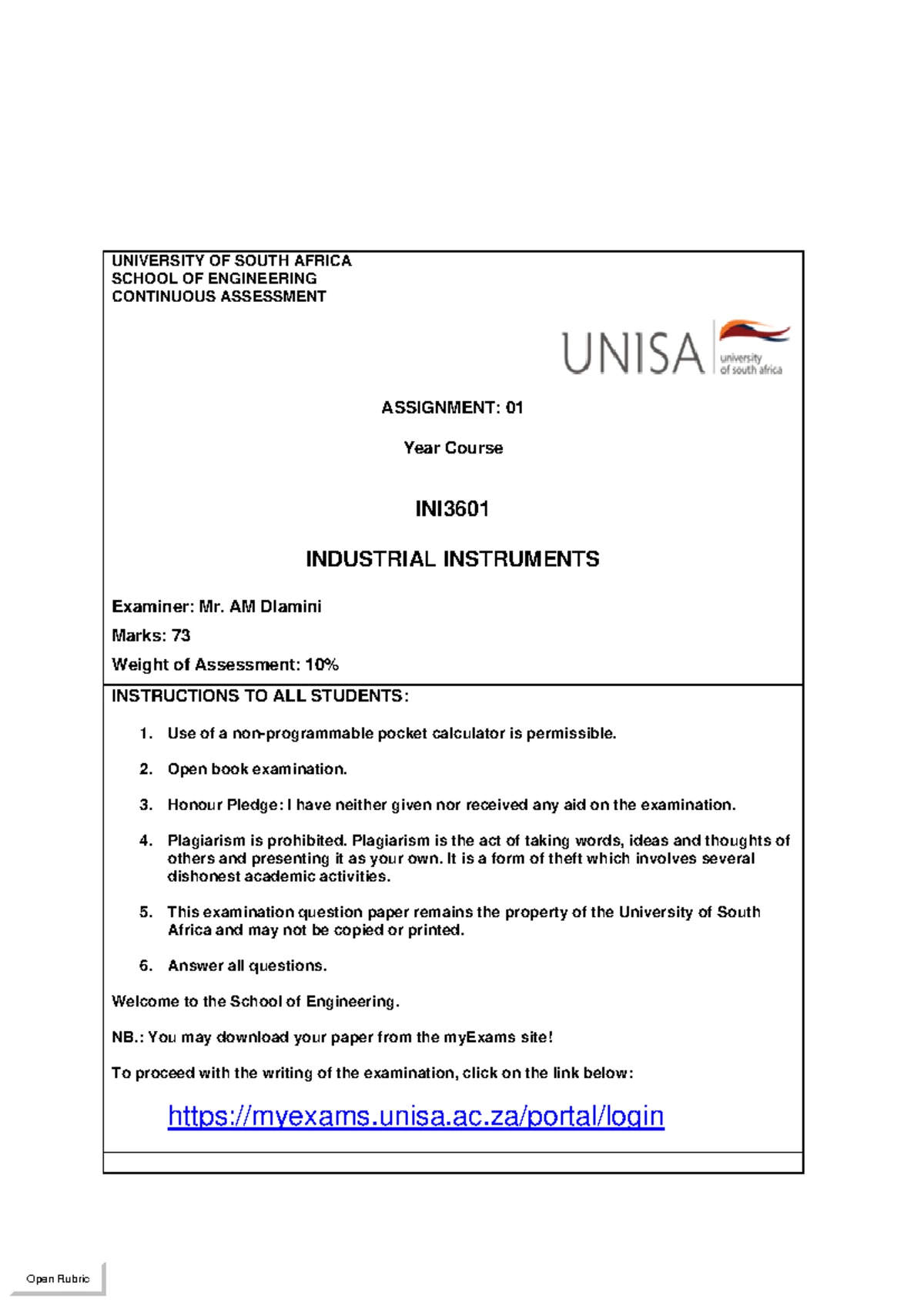 EEA2601 Practical Guide 01: Safety & Experiments in Electrical ...