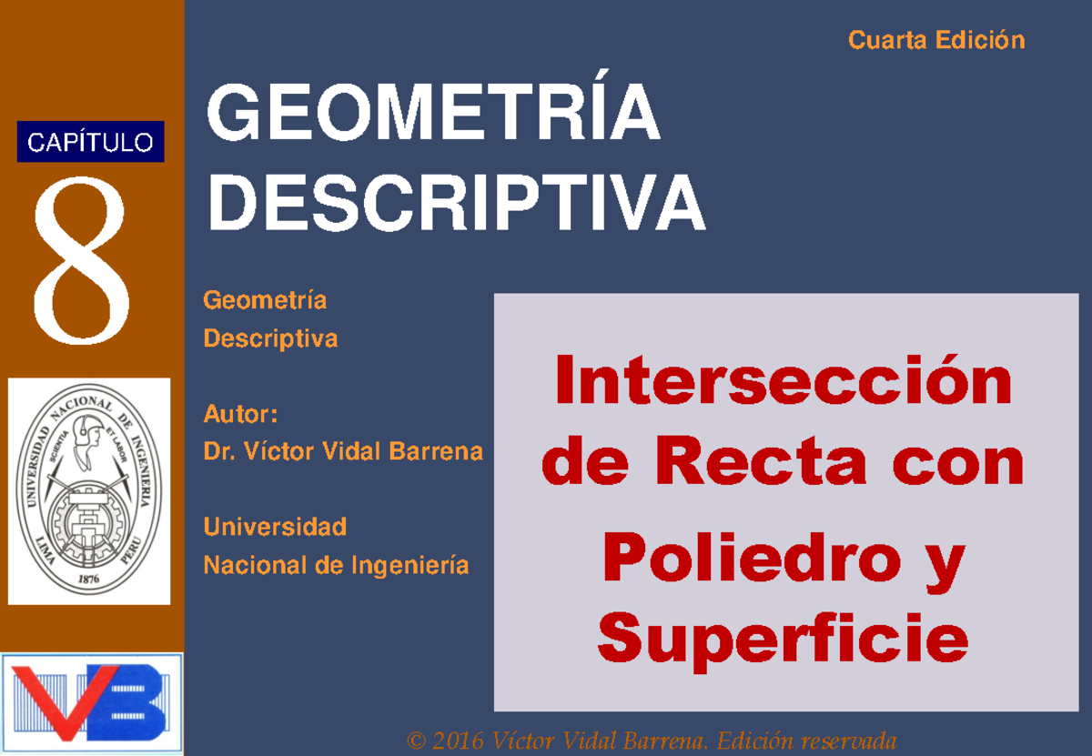 Intersección de Recta con Poliedro y Superficie - GEOMETRÍA DESCRIPTIVA Cuarta Edición Geometría ...
