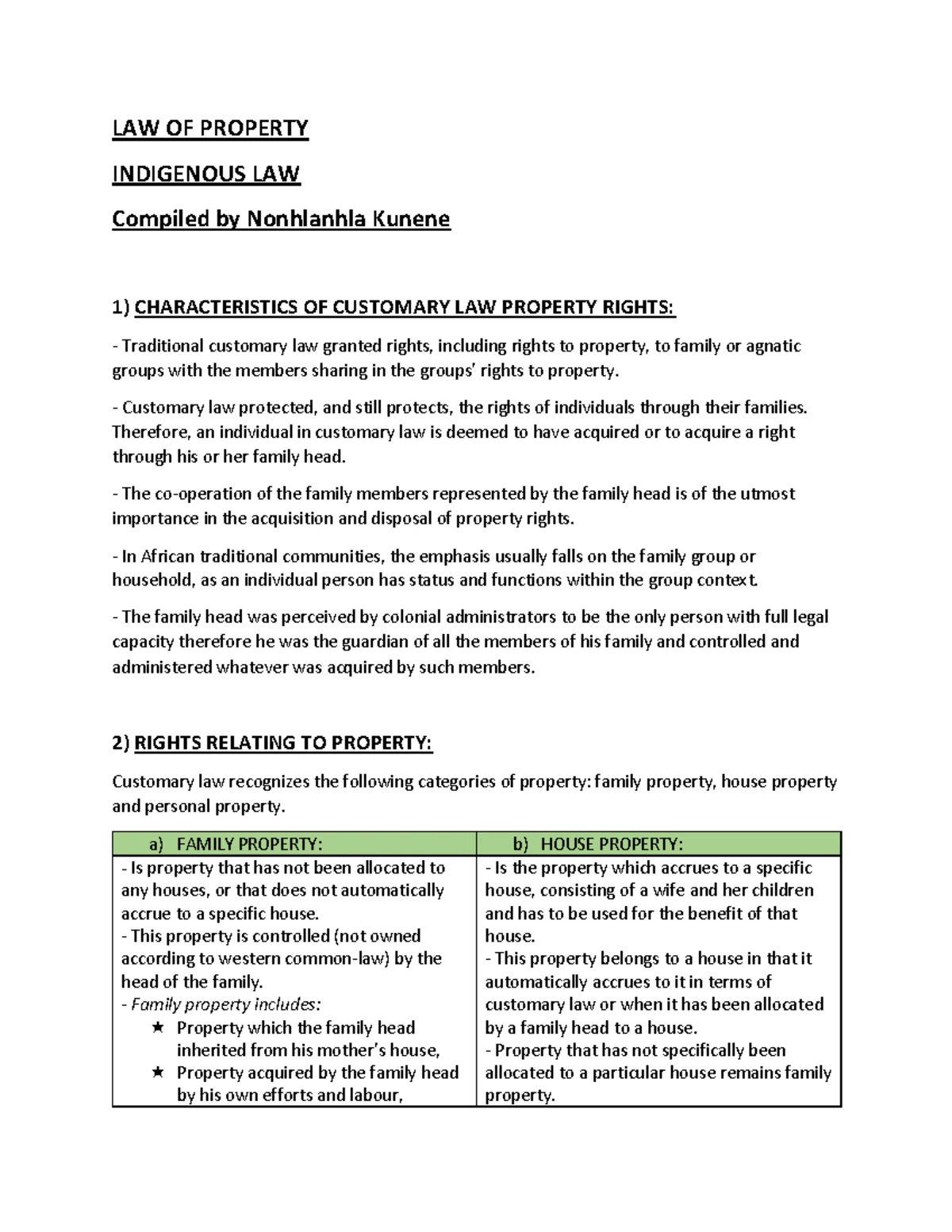 Chapter 6 - Summary of Indigenous Law: Contracts Overview - Studocu