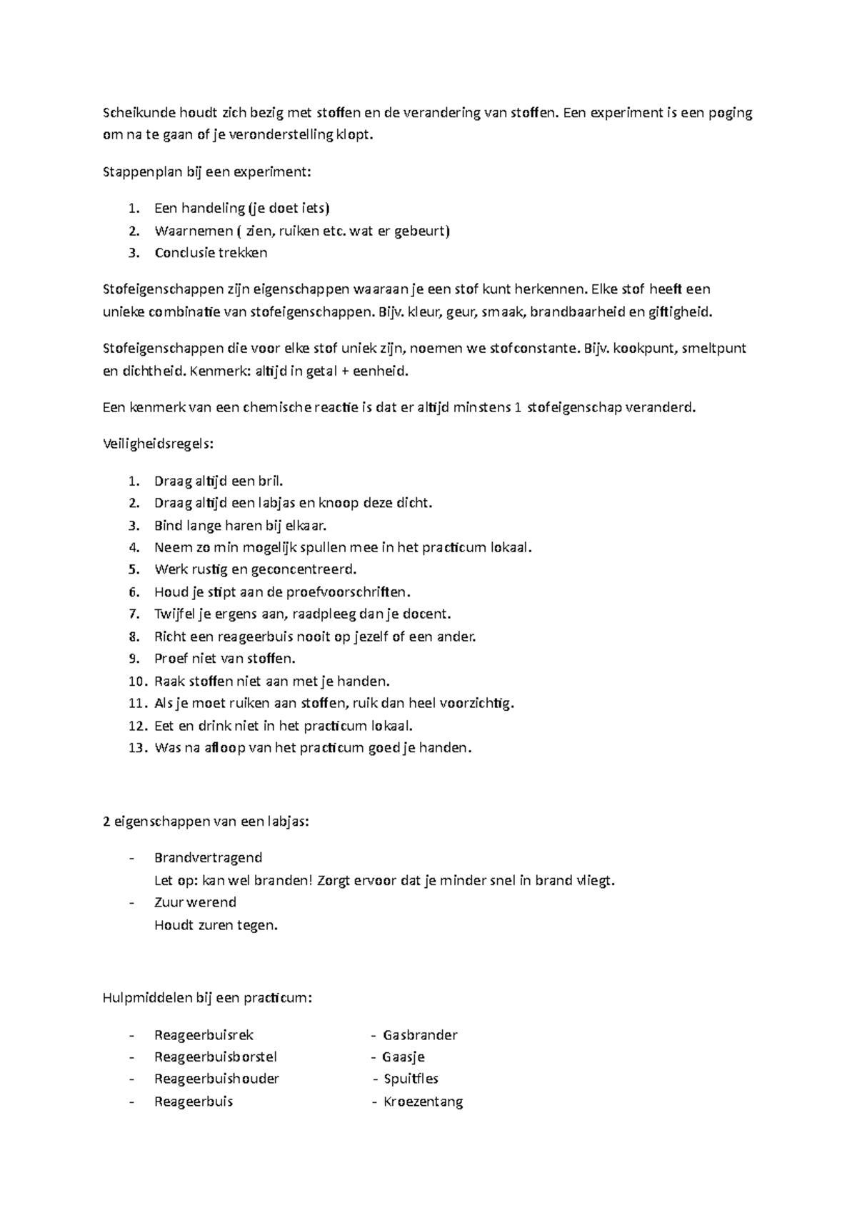 Veiligheid en Experimenten met de Gasbrander in Scheikunde (SC 101 ...