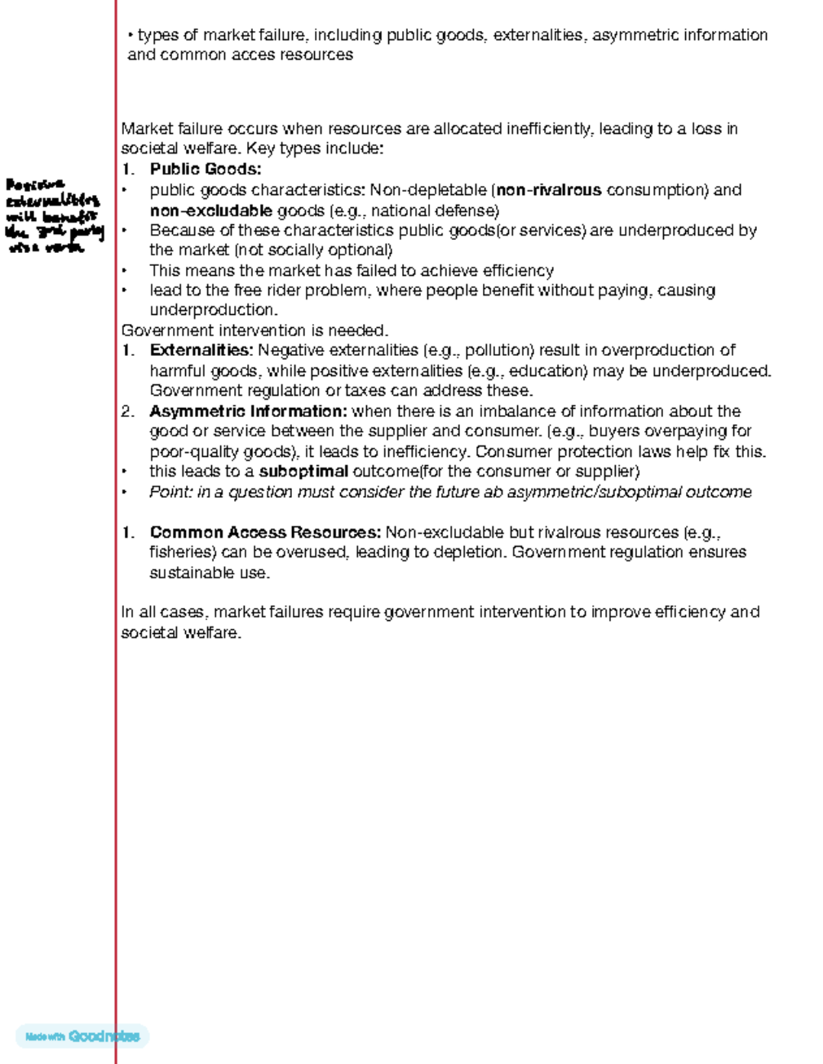 Types of Market Failure: Public Goods, Externalities, and More (ECO 5 ...