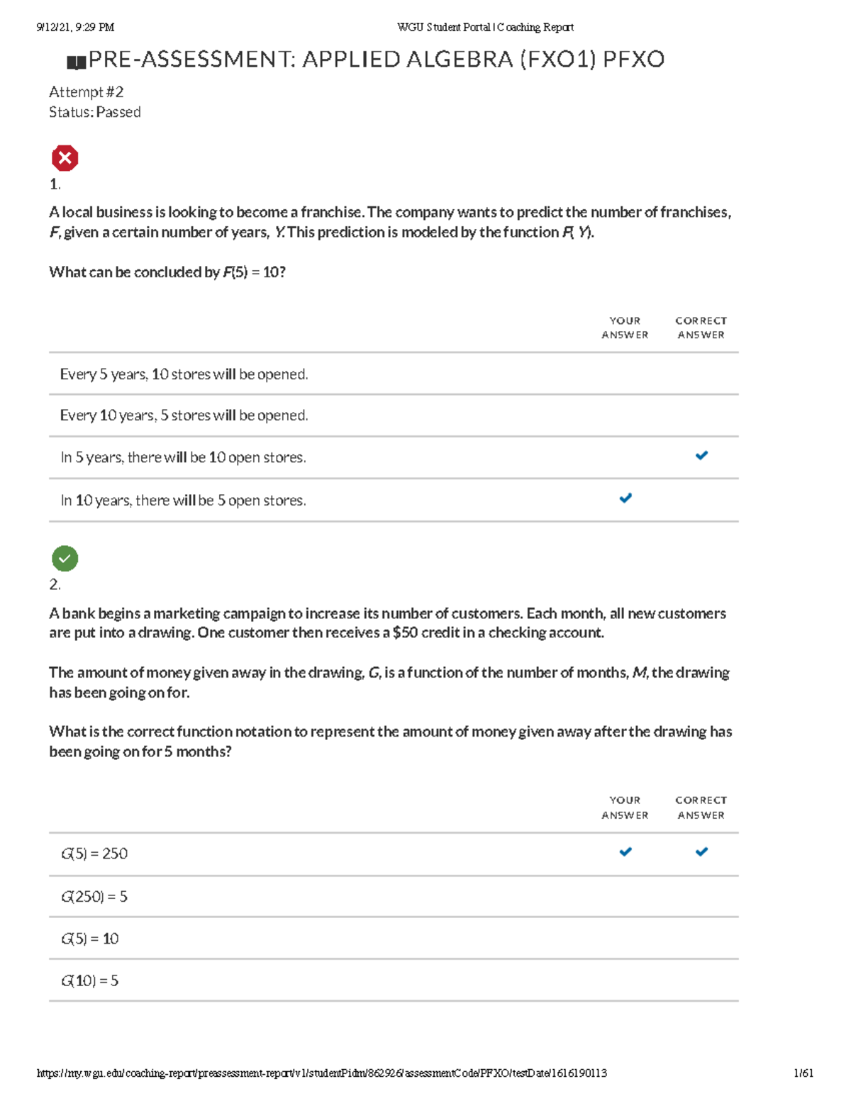 C957 - Applied Algebra Practice Exam Preview Notes - Studocu