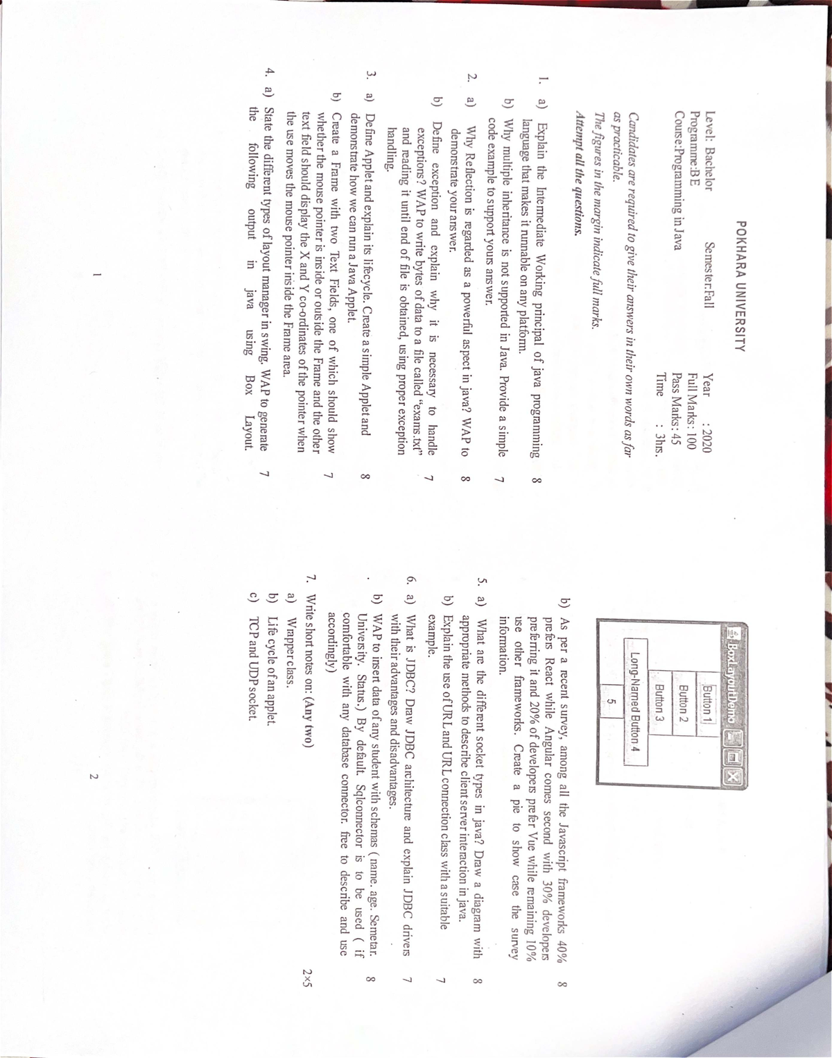 Java Programming Past Questions (2020-2025) - POKHARA UNIVERSITY - Studocu