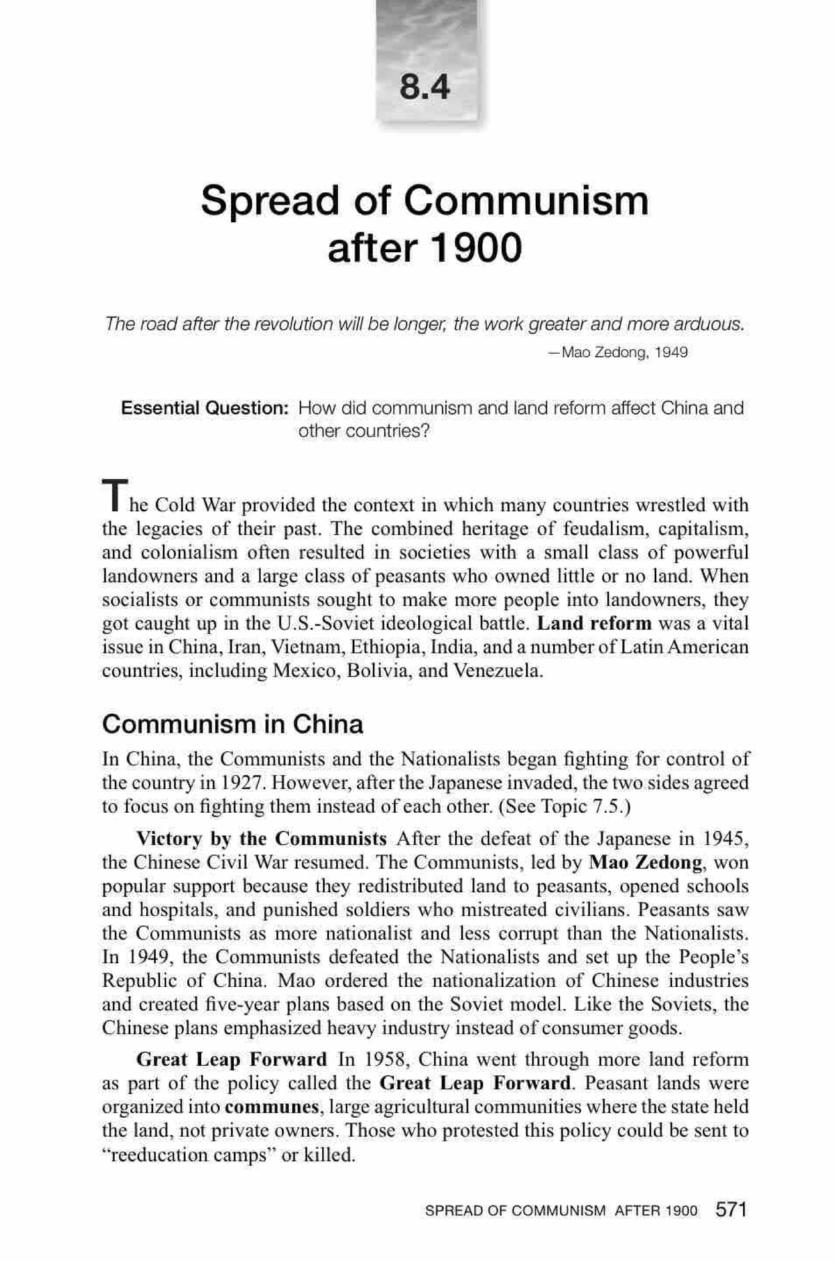 Spread of Communism after 1900: Key Events and Impacts - Studocu