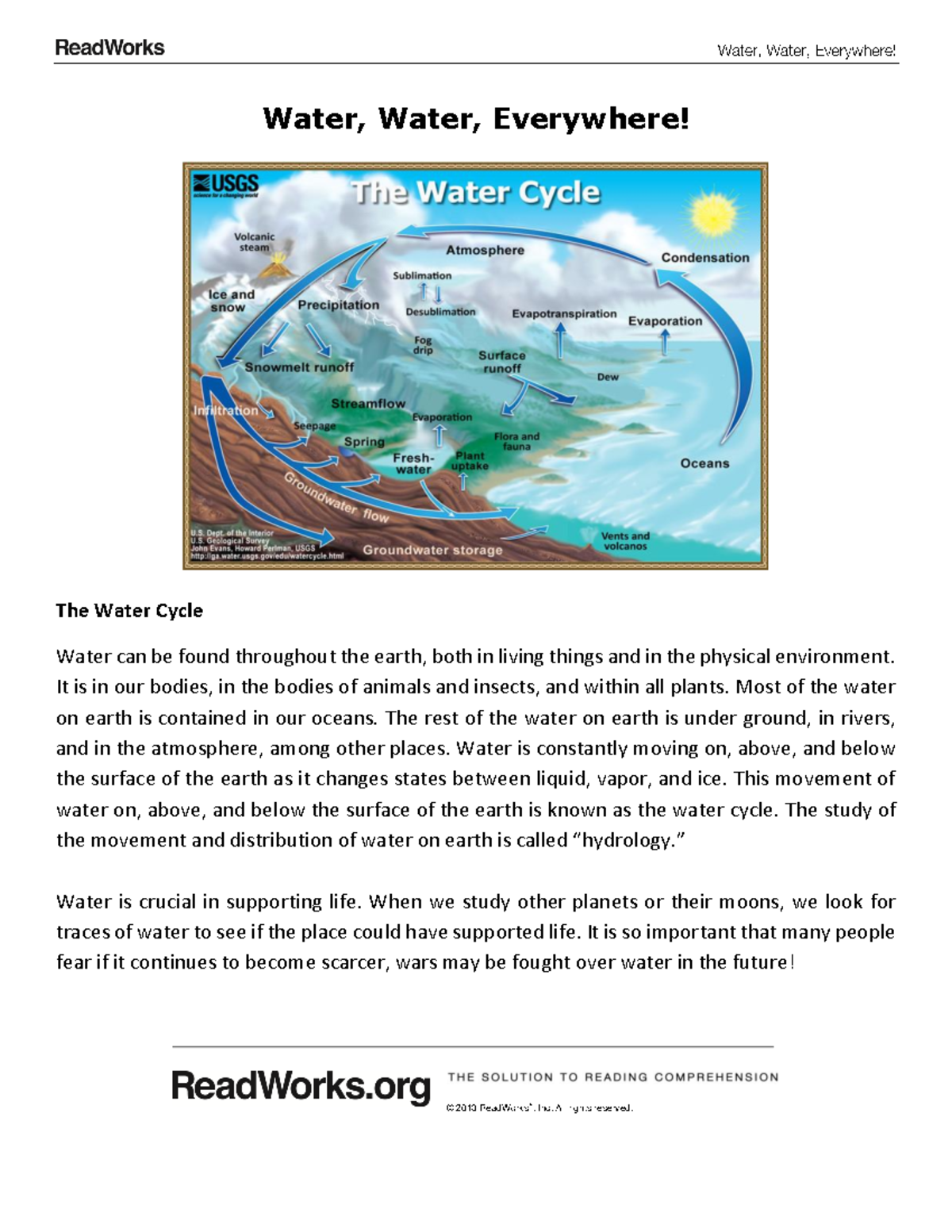 Water Cycle Study Guide: Insights from "Water, Water Everywhere!" - Studocu