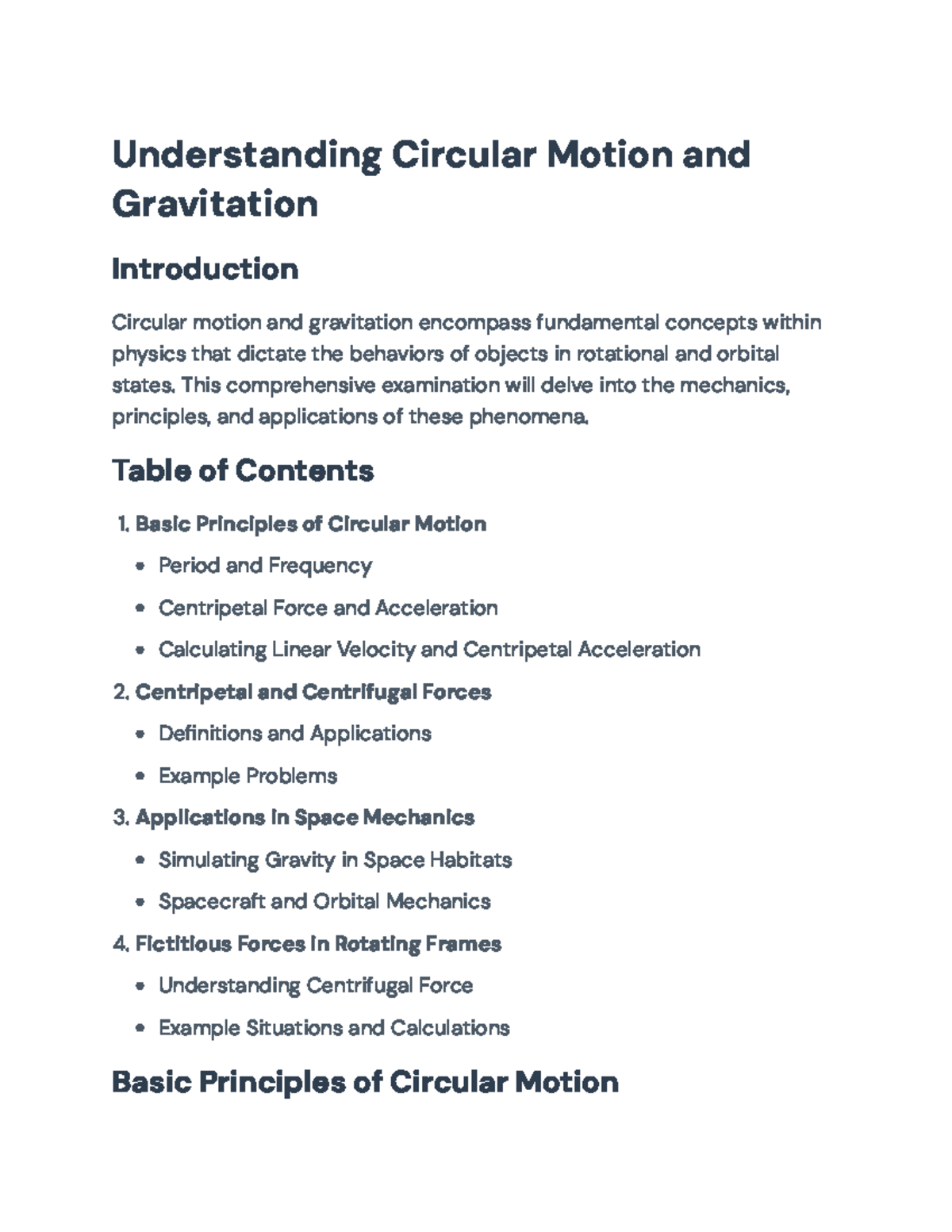 Understanding Circular Motion & Gravitation: Key Concepts ...