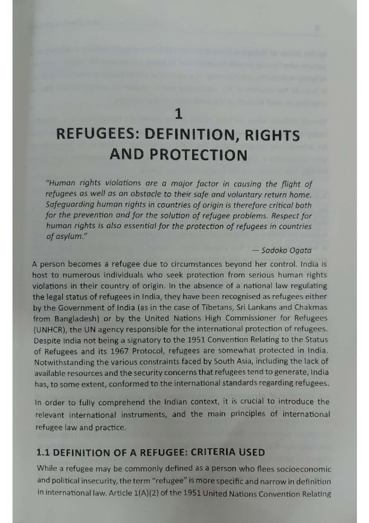 Refugees: Definition, Rights & Protection in India - Case Study - Studocu