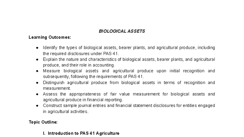 BIO 101: Understanding Biological Assets and PAS 41 Accounting ...