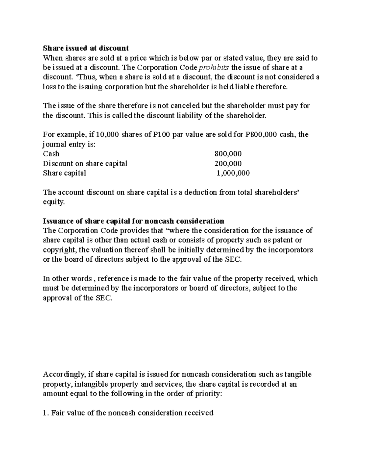Shareholder's Equity Fundamentals - ACCT 101 Essentials - Studocu