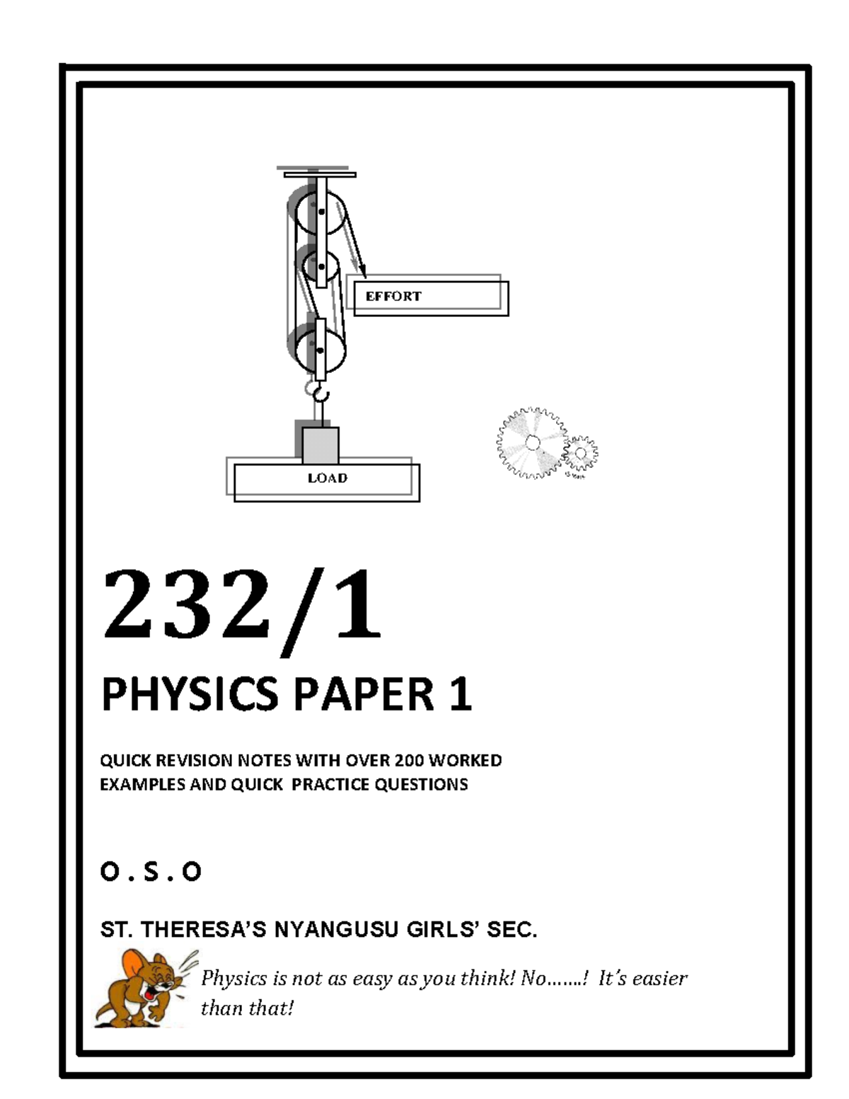 Physics P1 Quick Revision Notes with Worked Examples and Practice Qs ...