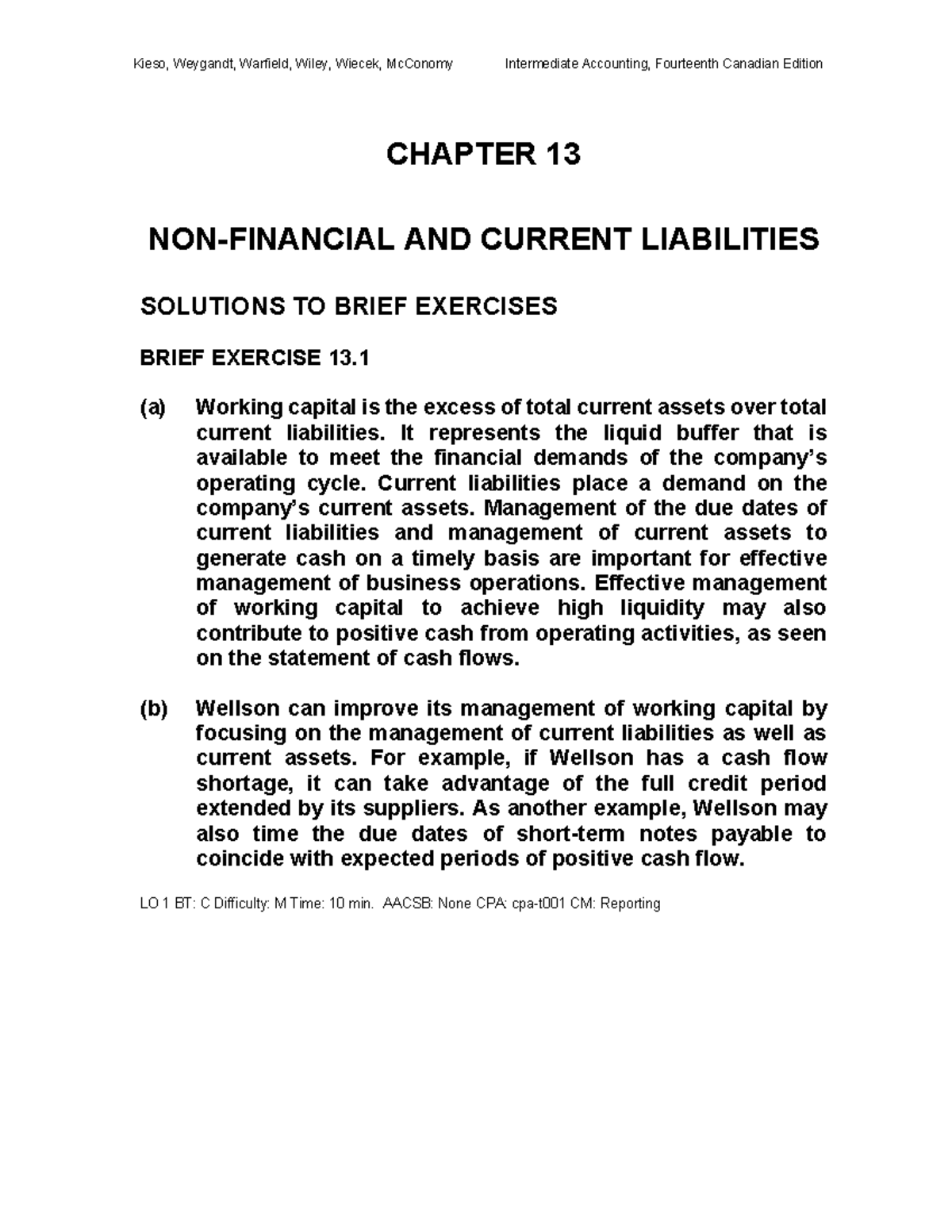 Intermediate Accounting (Kieso, Weygandt, Warfield) - Chapter 13 ...