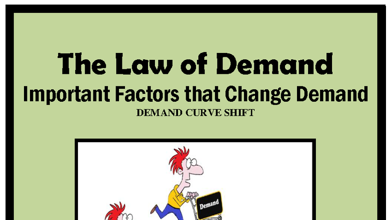 The Law of Demand: Key Factors and Demand Curve Shifts - Studocu