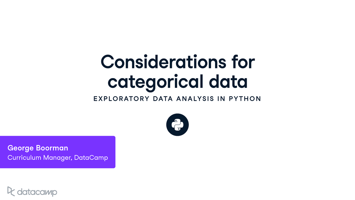 Exploratory Data Analysis in Python: Categorical Data Insights - Studocu