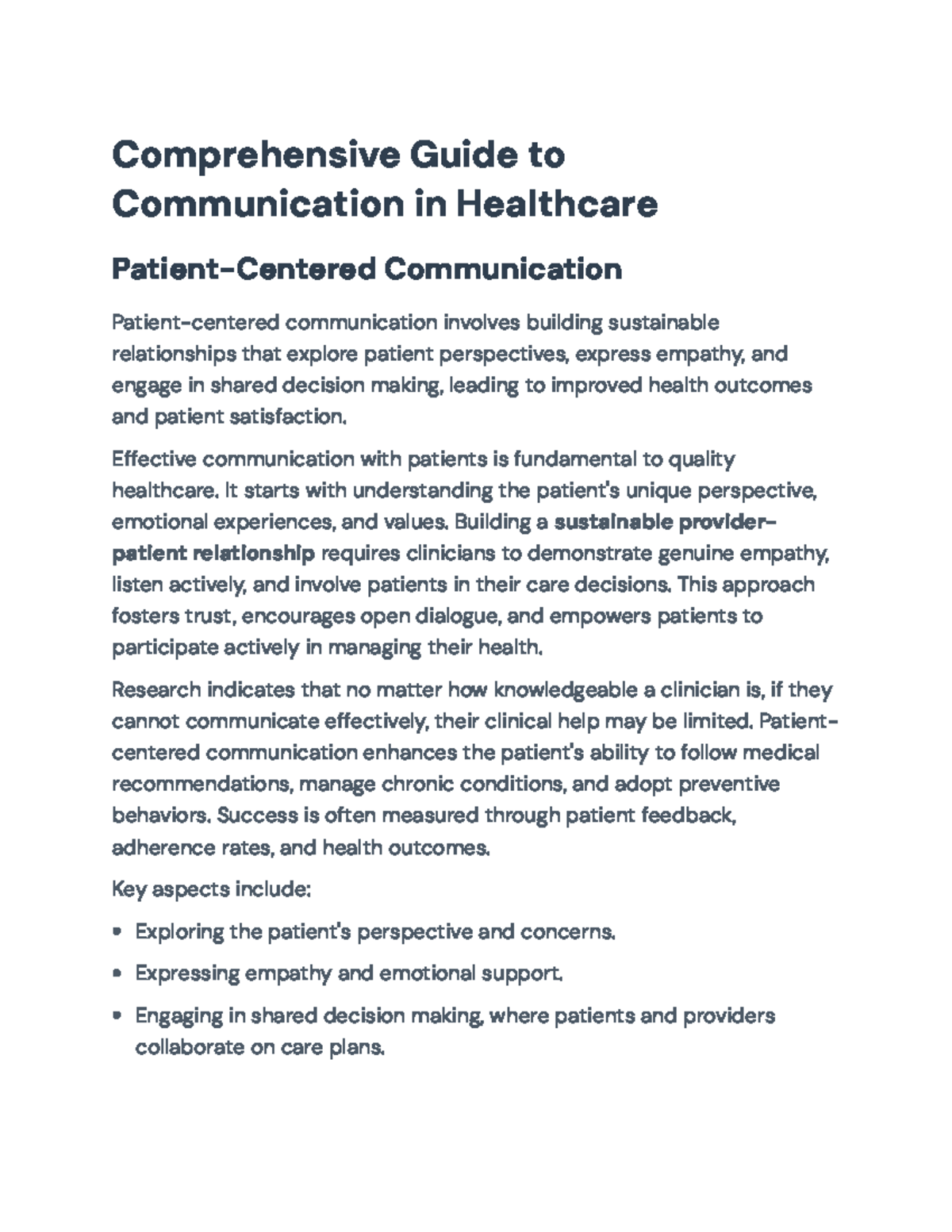 Interprofessional Communication & Patient-Centered Care in Healthcare ...