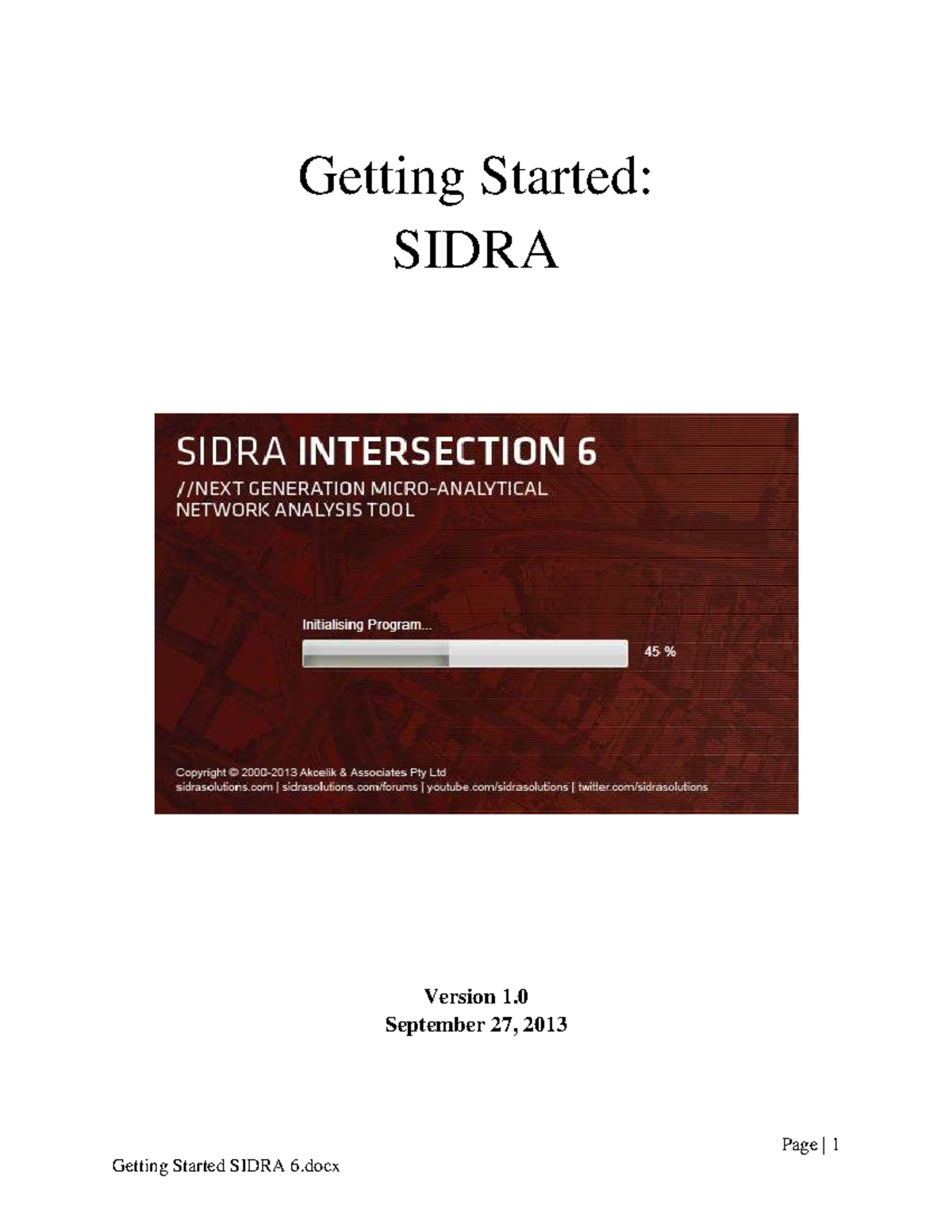 Getting Started with SIDRA 6: A Comprehensive Guide - Studocu