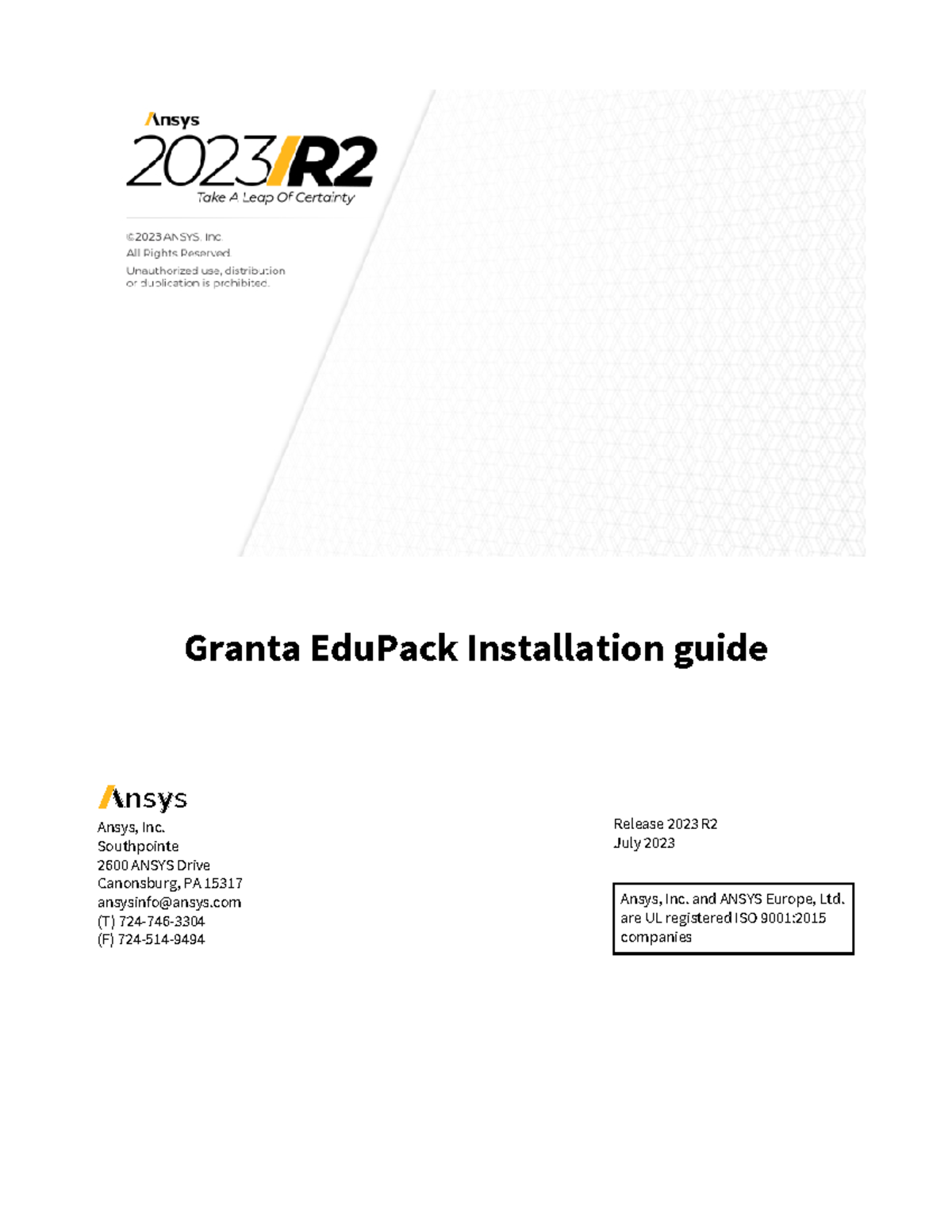 Granta EduPack 2023 R2 Installation Guide for Students - Studeersnel