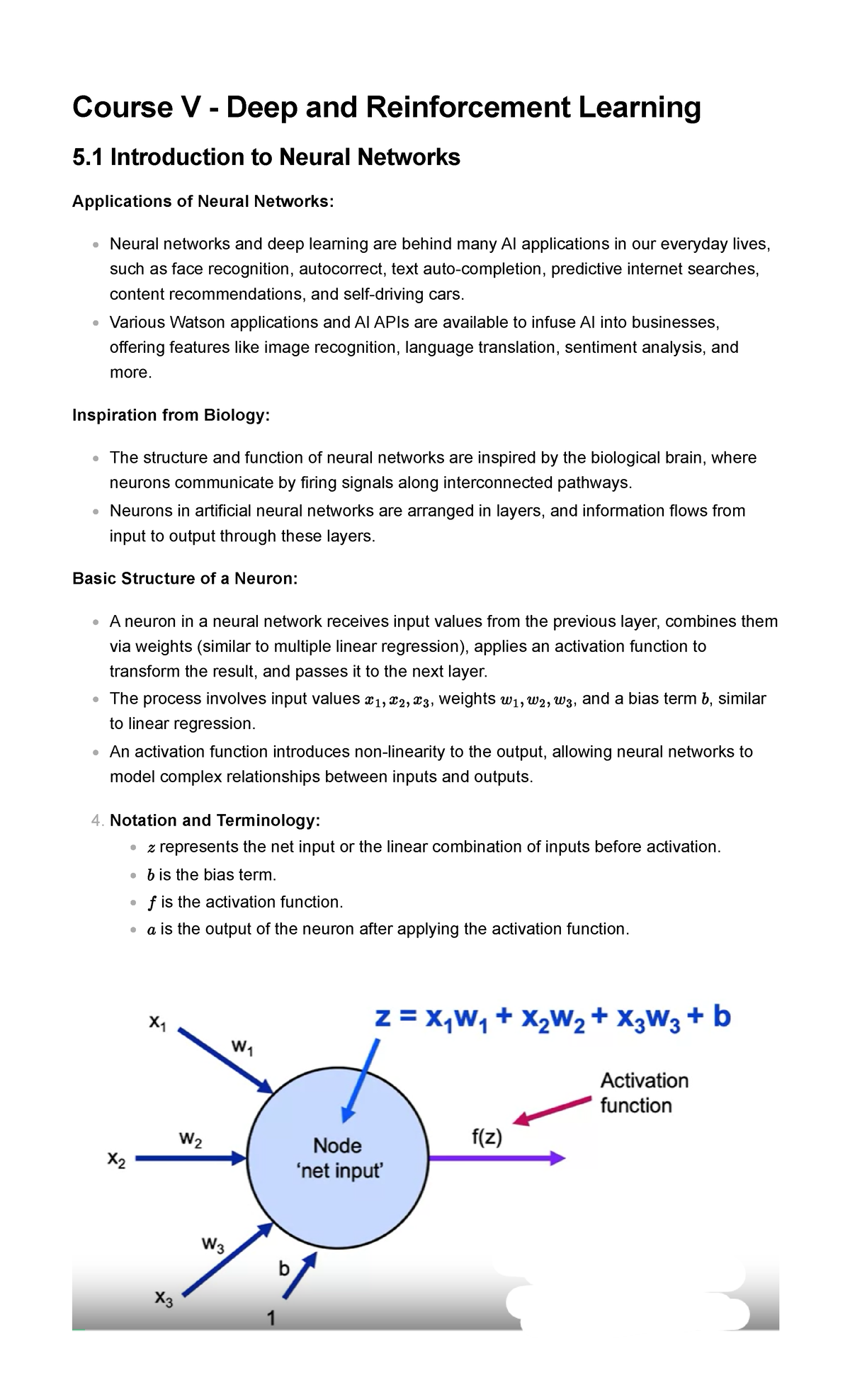 Course V - Deep Learning & Reinforcement Learning Overview - Studocu