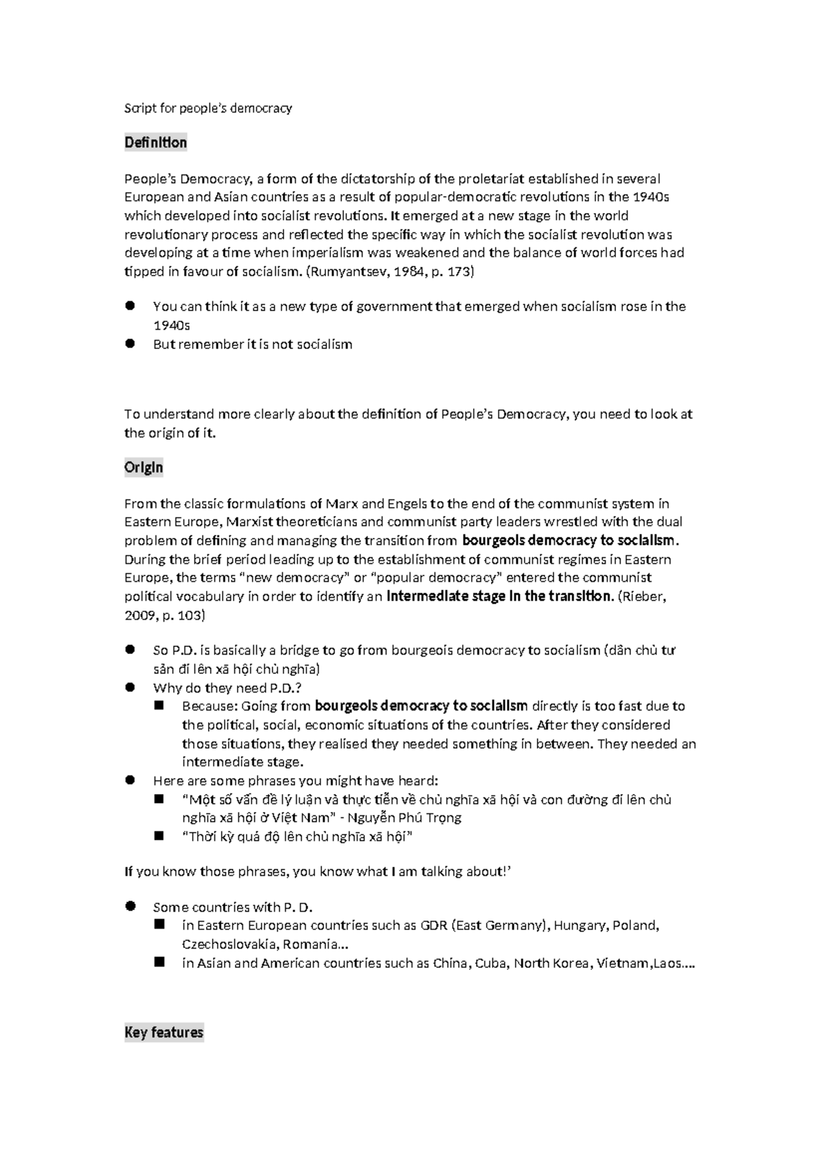 People's Democracy: Understanding Its Definition and Origins - Studocu