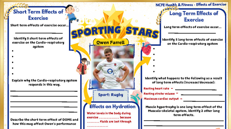 NCFE Health & Fitness: Short & Long Term Effects of Exercise - Studocu