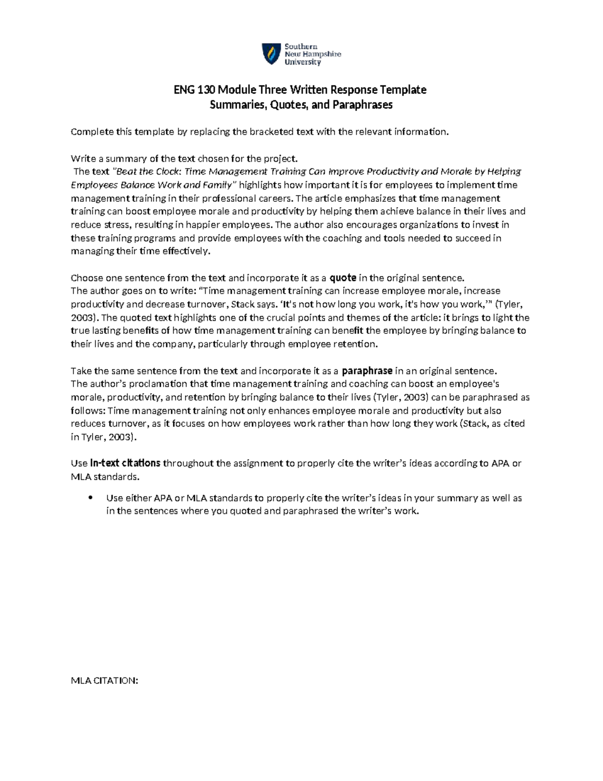 ENG 130 Module 3-2 - ENG 130 Module Three Written Response Template ...