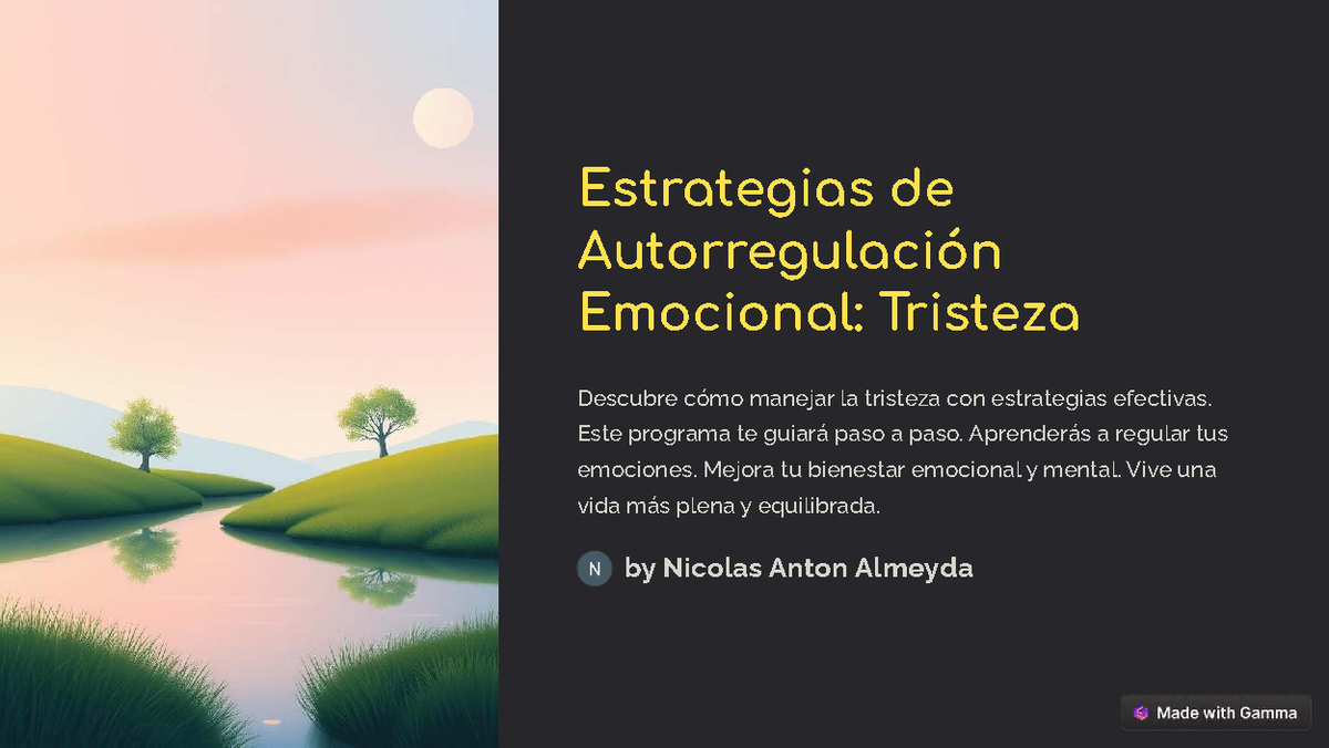 Estrategias de Autorregulación Emocional: Tristeza y Bienestar Mental - Studocu