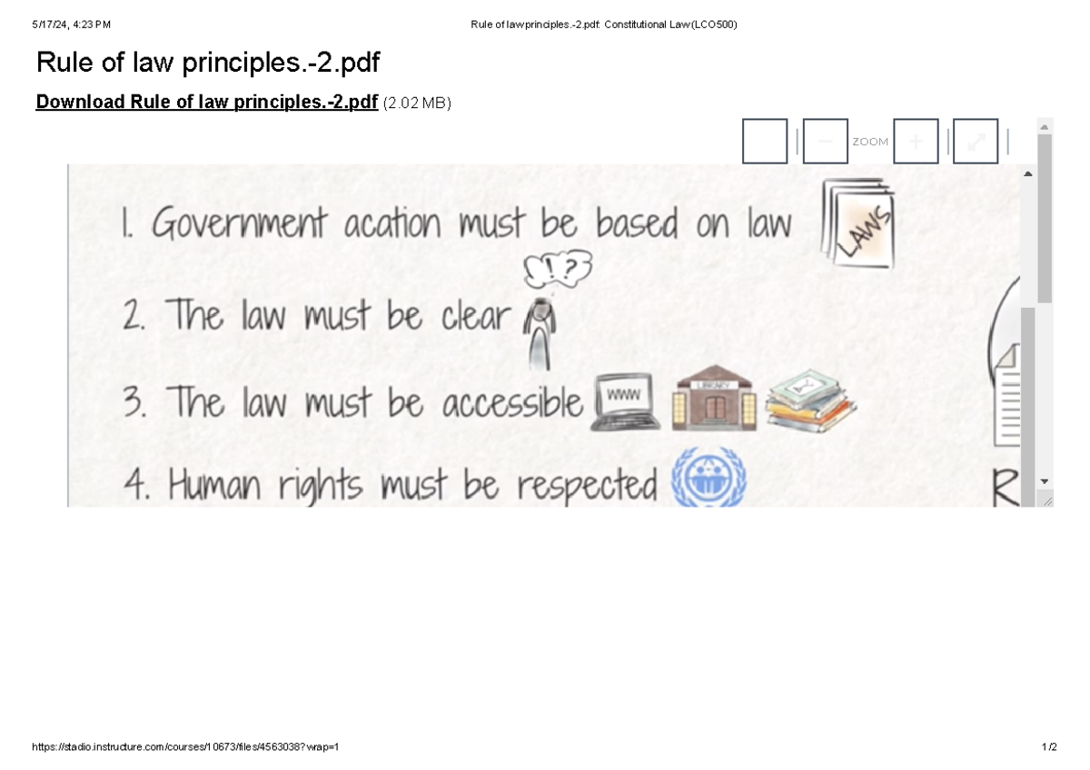 Rule of law principles.-2.pdf Constitutional Law (LCO500) - Rule of law ...