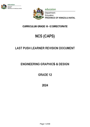 GR 10 Engineering Graphics Design Term 2 Revision Guide 2024 - Studocu