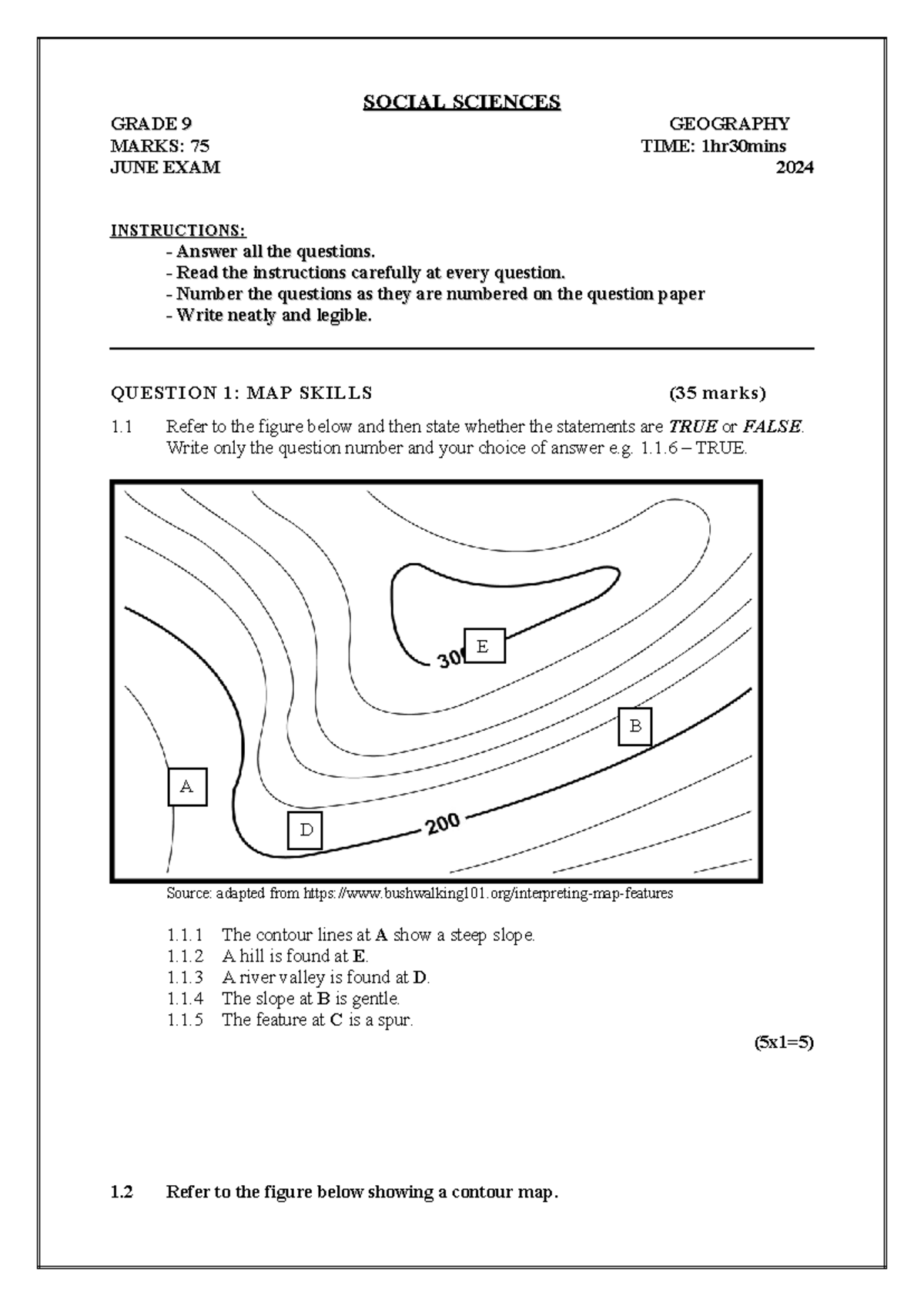 Grade 9 Geography June Exam 2024: Complete Study Guide - Studocu