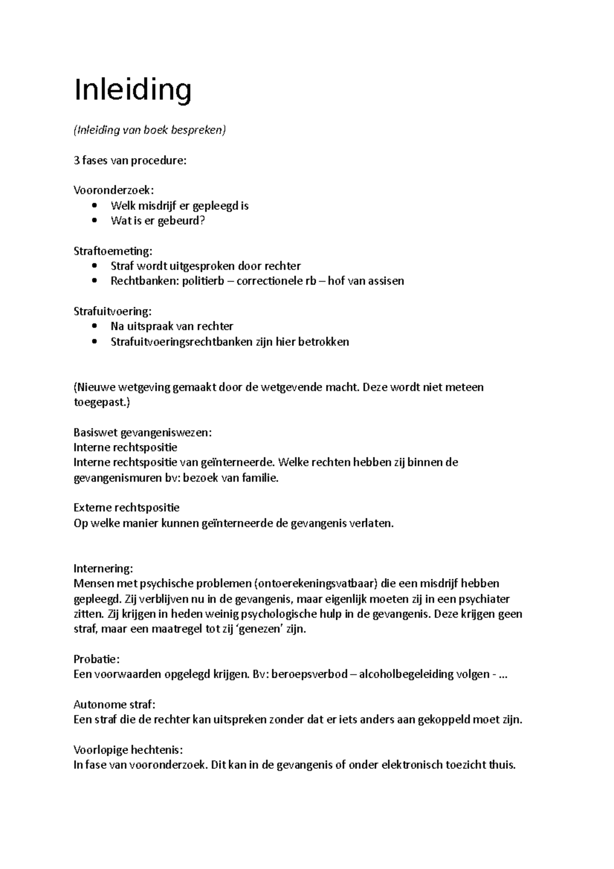 Inleiding College-aantekeningen, colleges Week 1 - 6 - Inleiding ...
