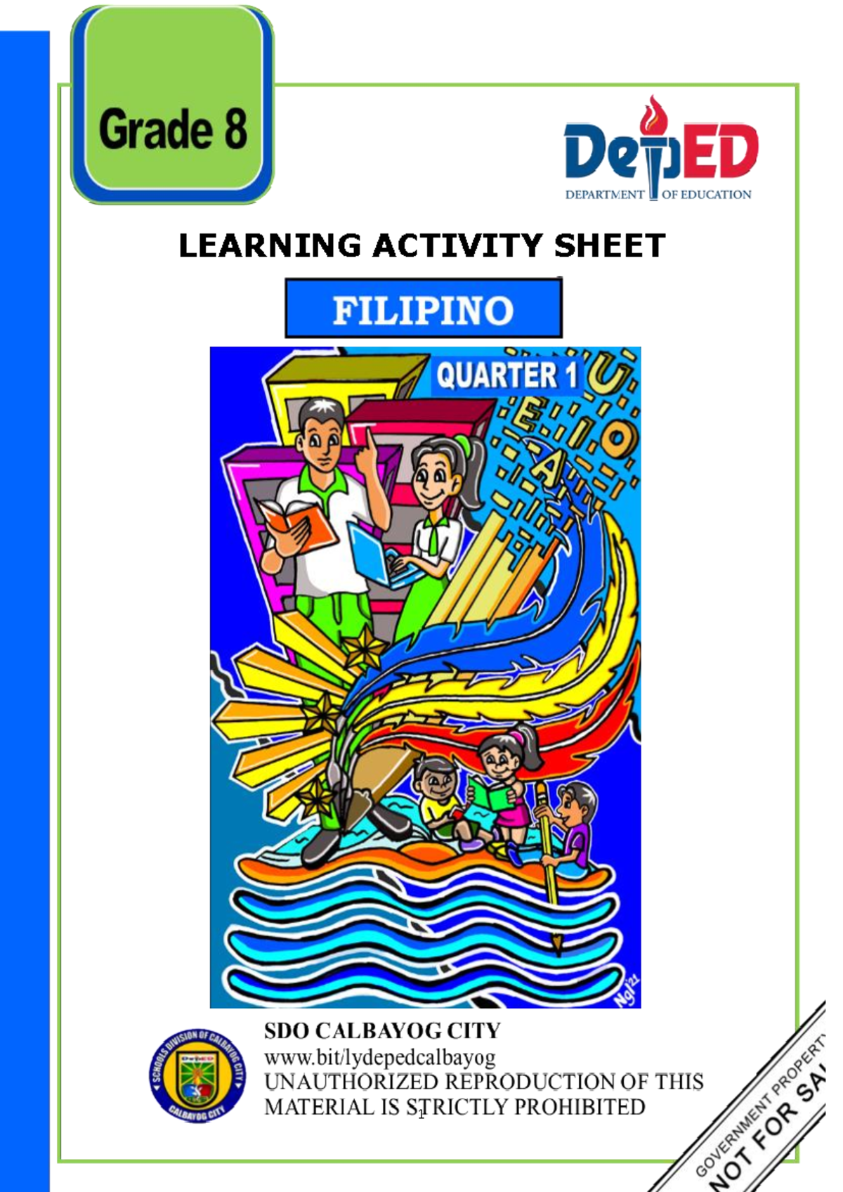 LAS Q1 Filipino 8 - Karunungang Bayan at Matalinghagang Pahayag - Studocu