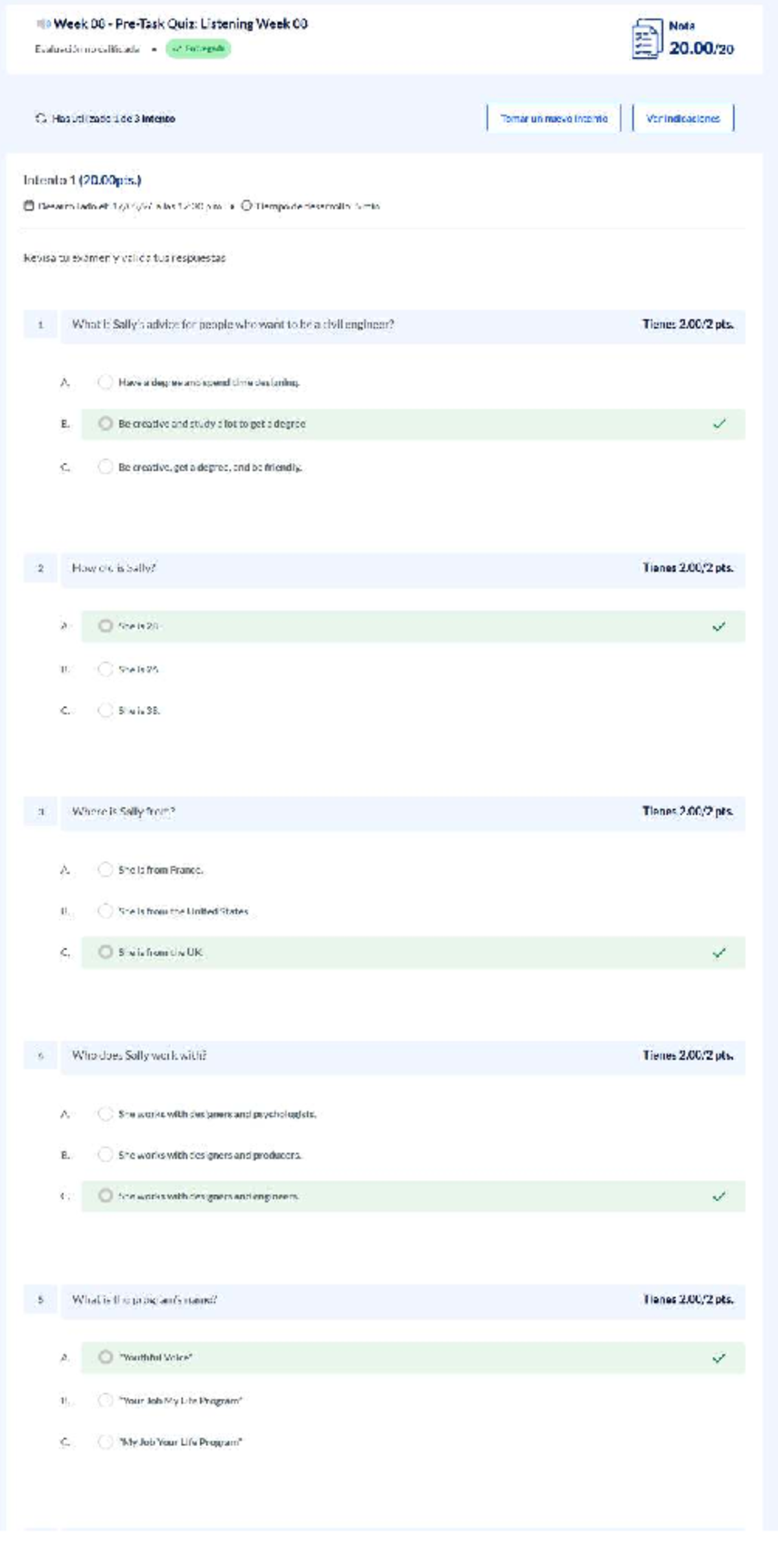 Week 08 Quiz: Listening Pre-Task Evaluation Notes - Studocu