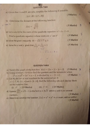 [Solved] Sample solving for quadratic functions alpha and beta ...