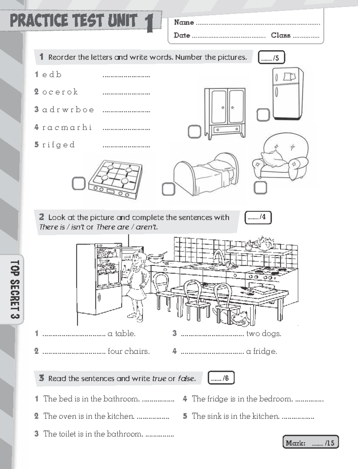 TOP Secret TB 03 Practice Test: Vocabulary & Grammar Exercises - Studocu