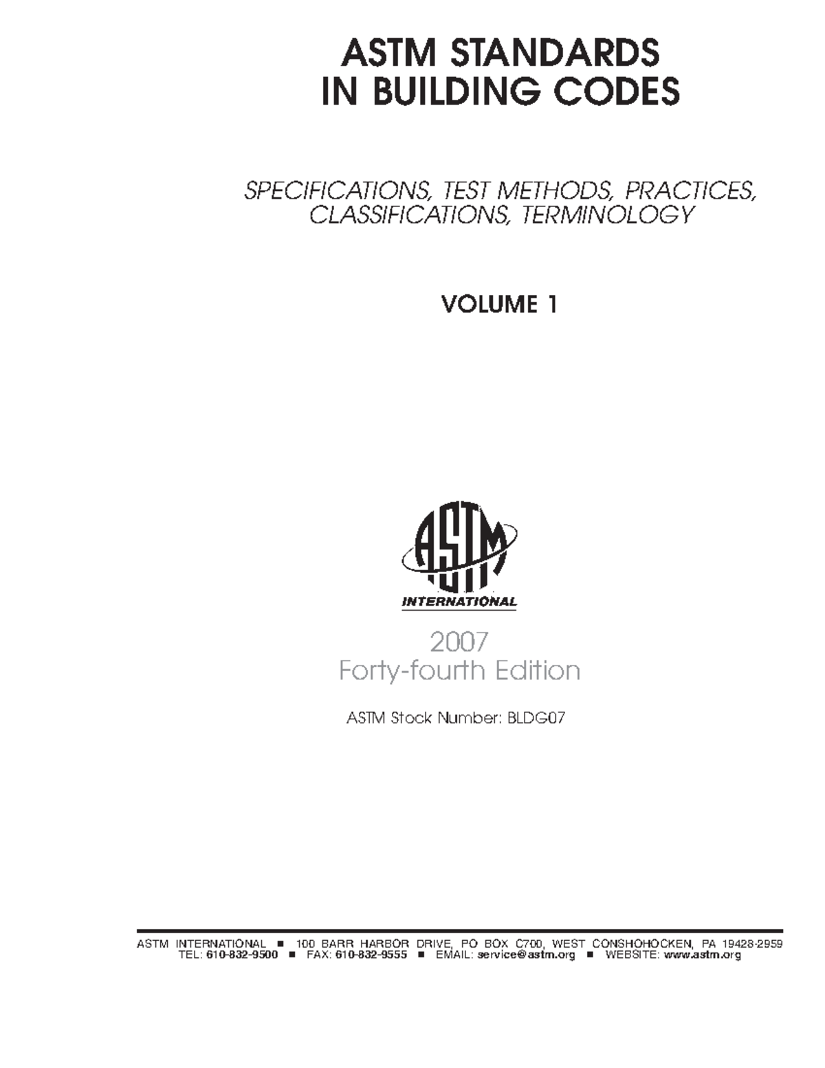 ASTM Specifications in Building Codes: Volume 1 Overview (2007) - Studocu