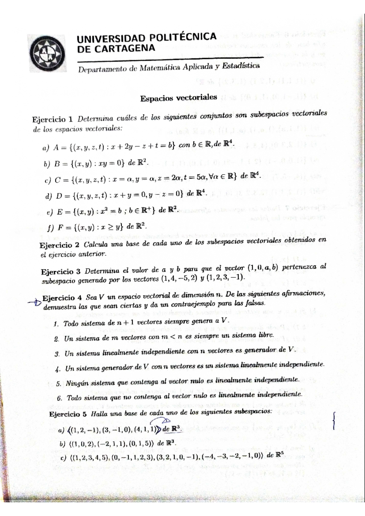Ejercicios Resueltos Sobre Espacio Euclidiano Mates 1 1er Parcial
