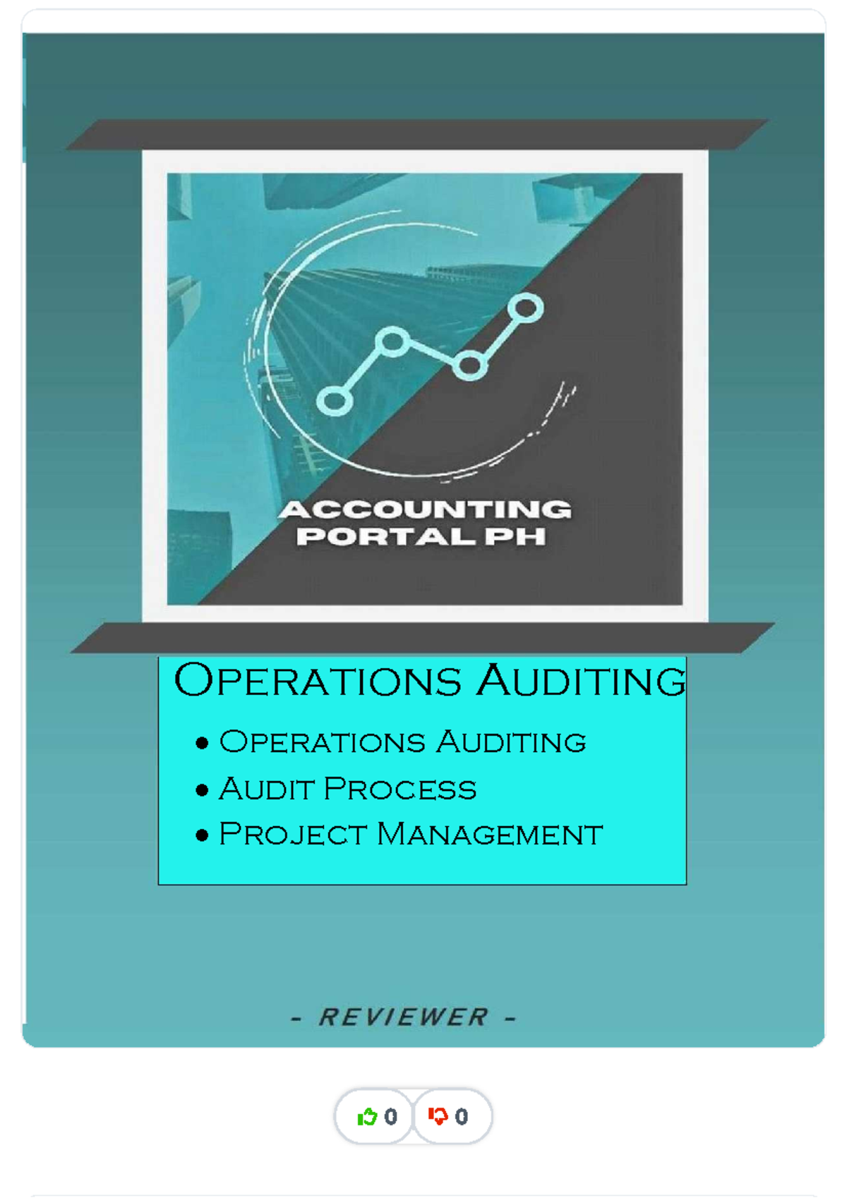 Operations Audit Overview and Process Guide (Course Code: OA101) - Studocu