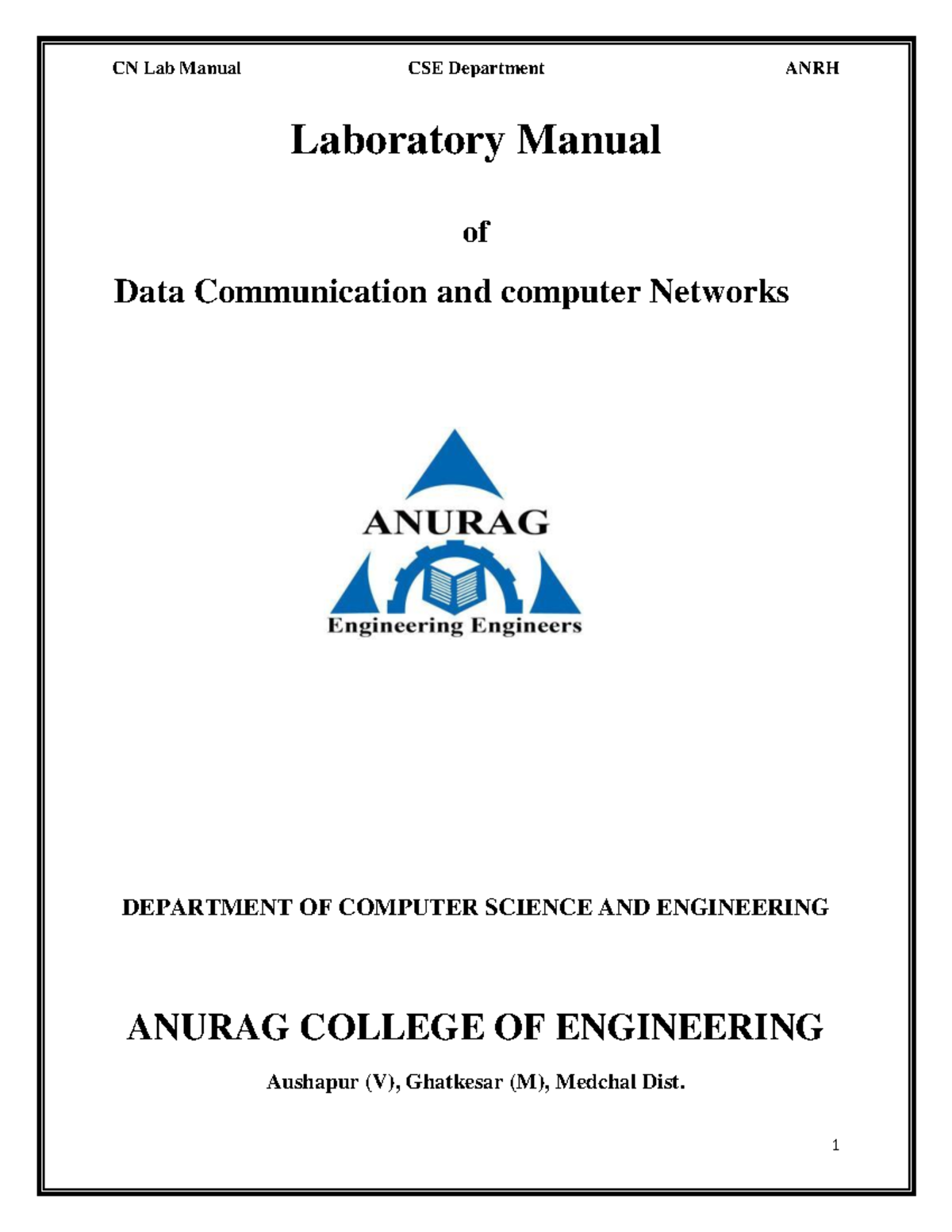 DCCN-LAB- Manual for computer students using lab manual - Laboratory Manual of Data ...