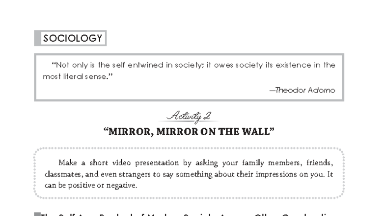 SOC 101: The Self and Society - A Holistic Approach to Modern Identity ...