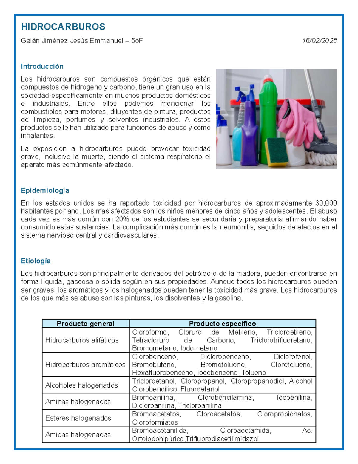 Hidrocarburos - Galán Jiménez 5o F - HIDROCARBUROS Galán Jiménez Jesús ...