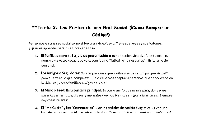 2: Descripción de las Redes Sociales y sus Partes Esenciales - Studocu