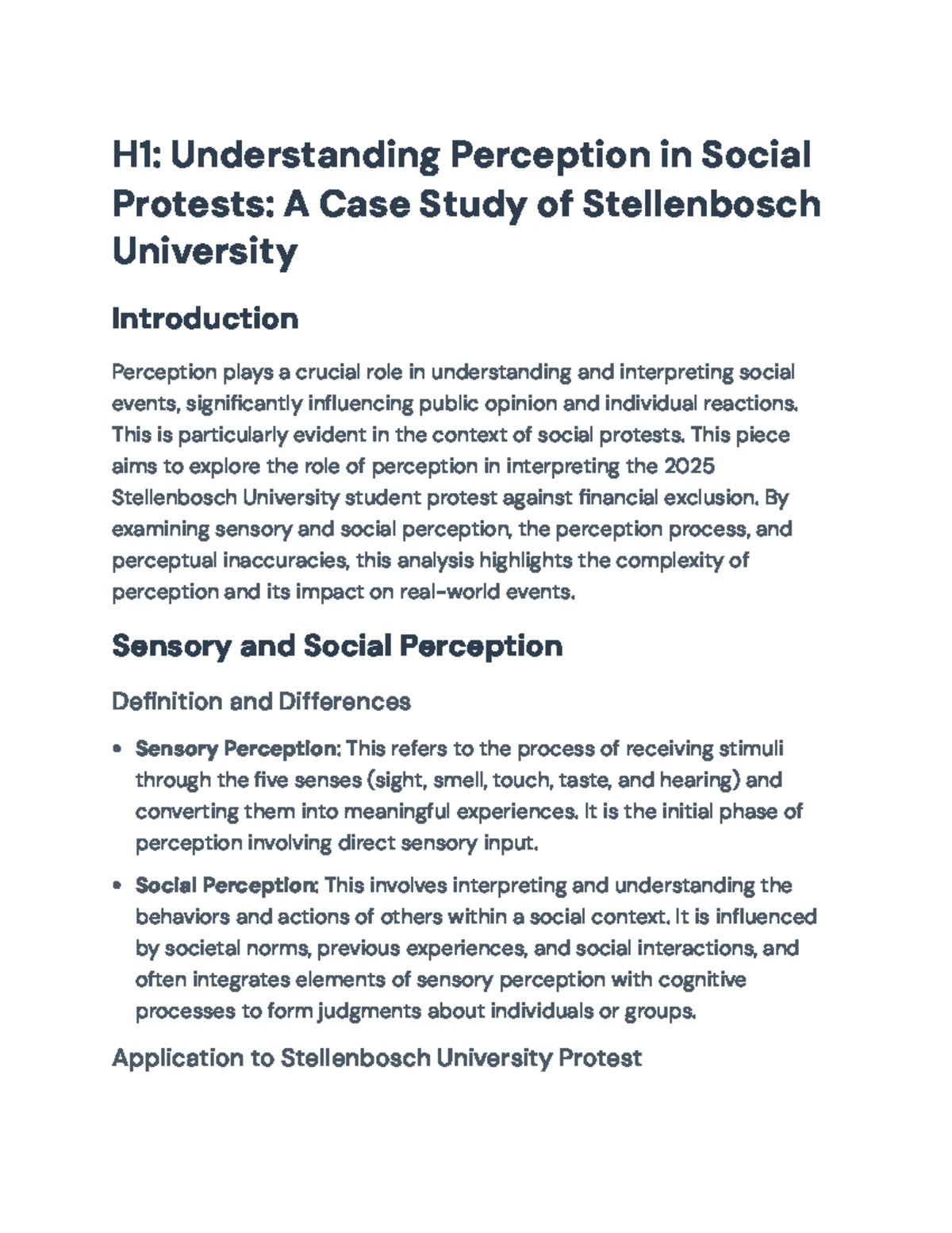 Understanding Perception in Social Protests: The 2025 Stellenbosch Case ...