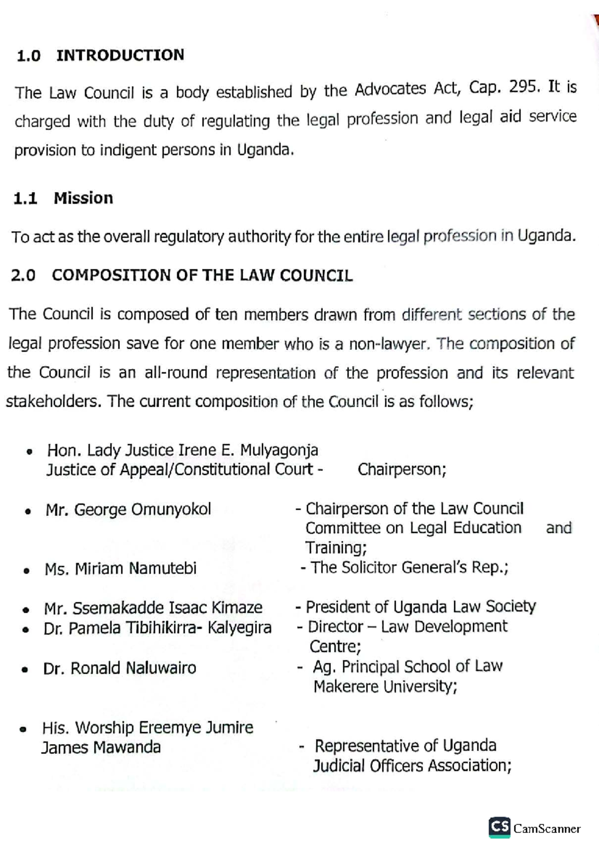 Law Council Roles and Responsibilities Overview (Advocates Act, Cap ...