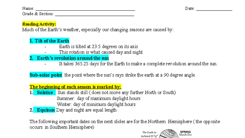 Seasons Overview: Understanding Earth's Weather Patterns and Changes ...