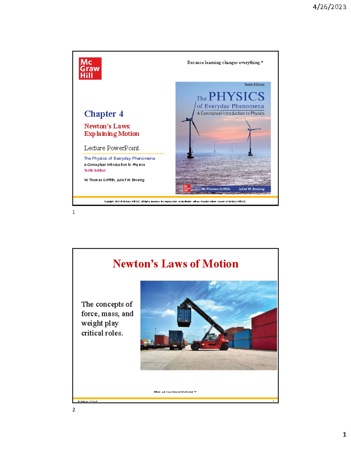 Chapter 4: Newton’s Laws - Explaining Motion - Studocu